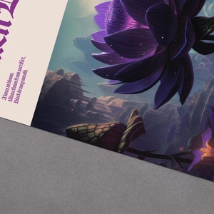 MTG Black Lotus Poster // Art Print, Colourful Wall Art, Home Decor ...