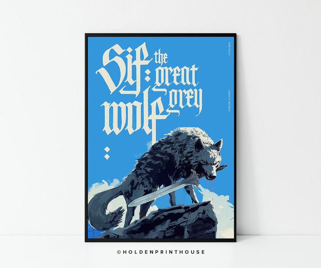 Sif the Great Grey Wolf Poster Print | Dark Souls-inspired Wall Art ...