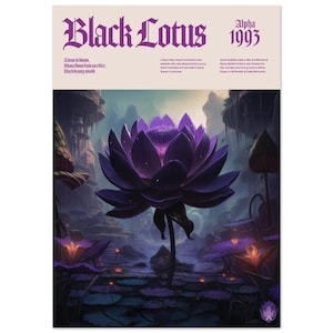 MTG Black Lotus Poster // Art Print, Colourful Wall Art, Home Decor ...