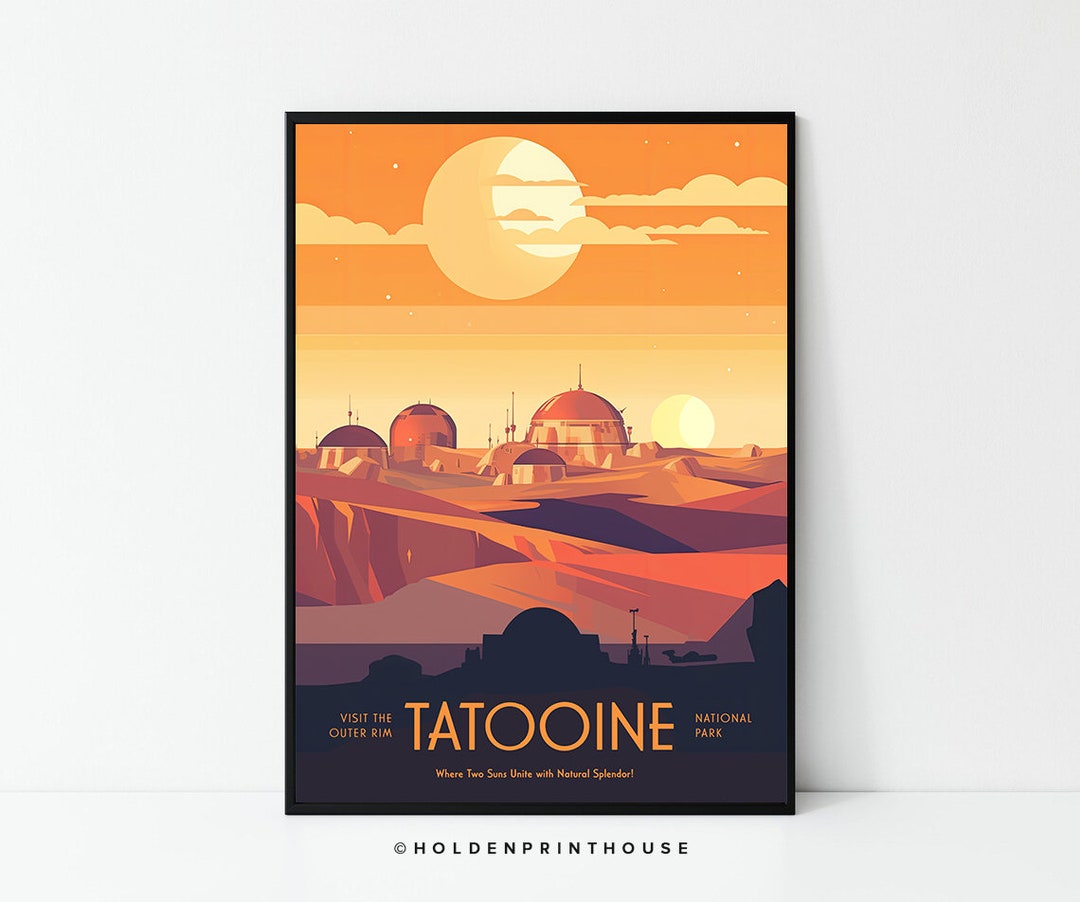 Tatooine Star Wars Poster National Park Art Digital Art Digital