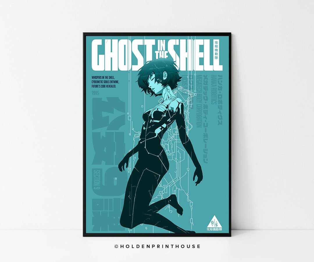 Ghost in the Shell Bespoke Fan Art Poster // Art Print, Colourful Wall ...