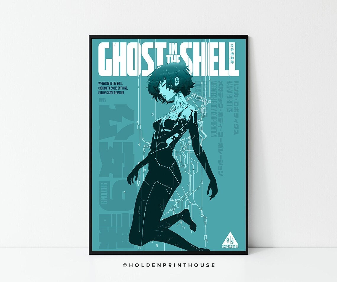 Ghost in the Shell Bespoke Fan Art Poster // Art Print, Colourful Wall ...