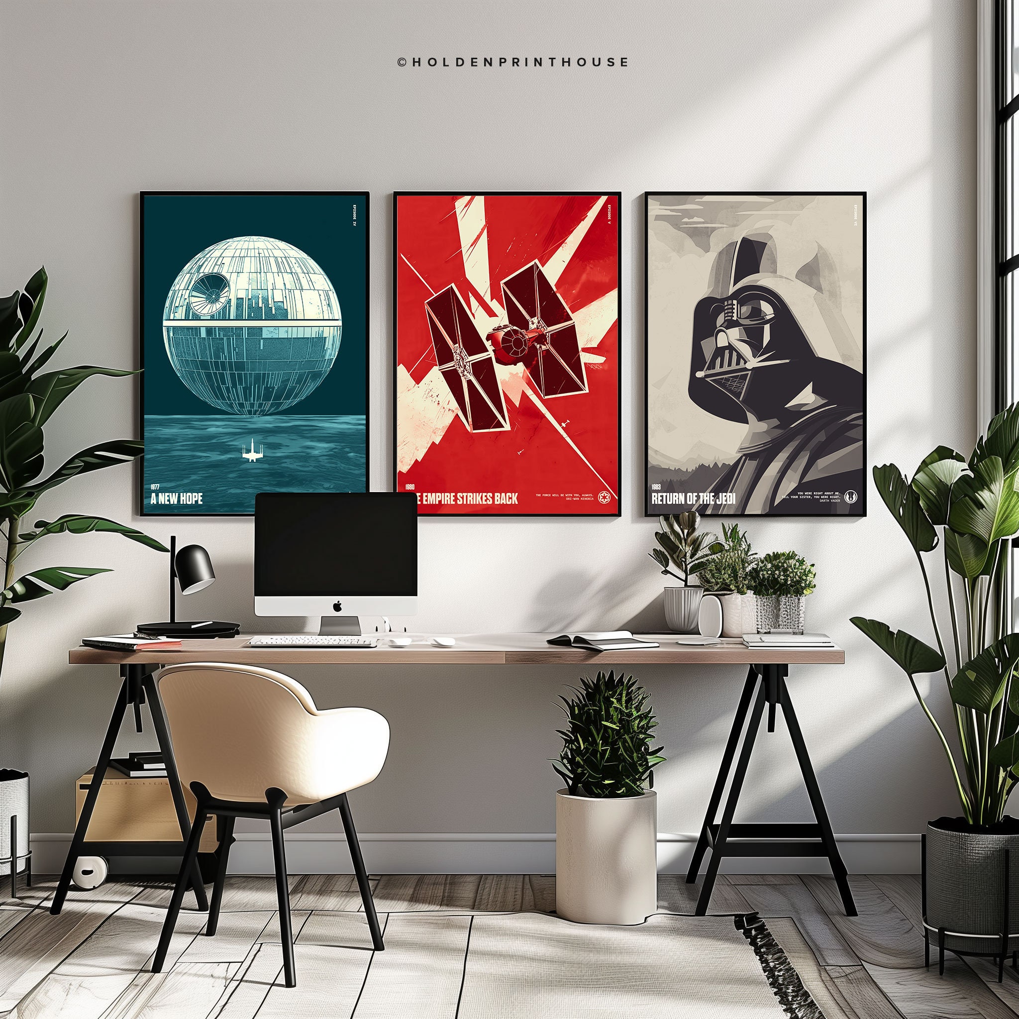 Star Wars Poster Trilogy Artist Posters // Art Print, Digital Wall Art ...