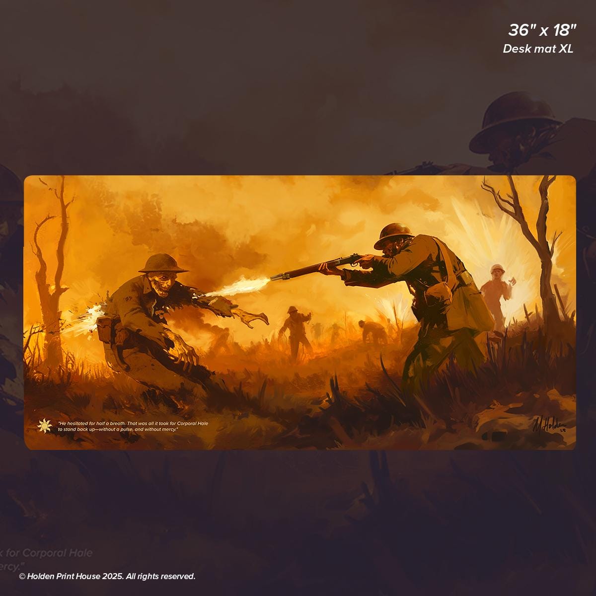 WWII Zombie Playmat “plains” | Fan Art, Magic the Gathering Inspired ...