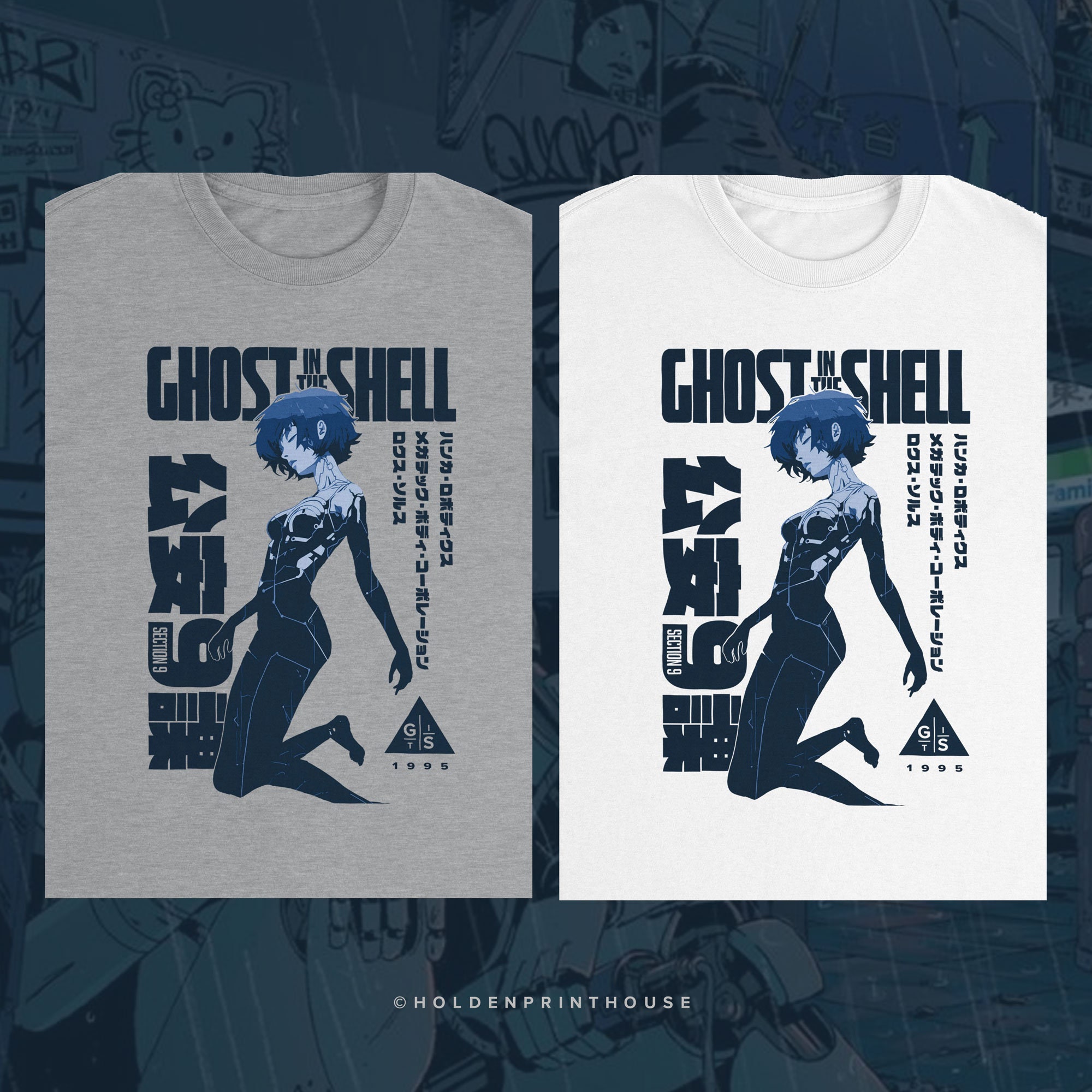 Ghost in the Shell Bespoke Fan Art Tshirt // Art Print, Colourful Wall ...