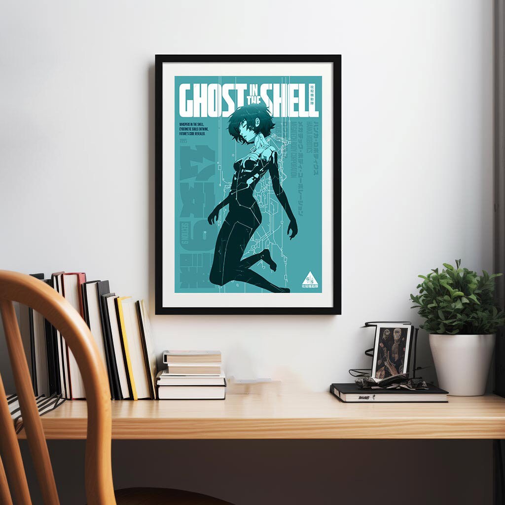 Ghost in the Shell Bespoke Fan Art Poster // Art Print, Colourful Wall ...