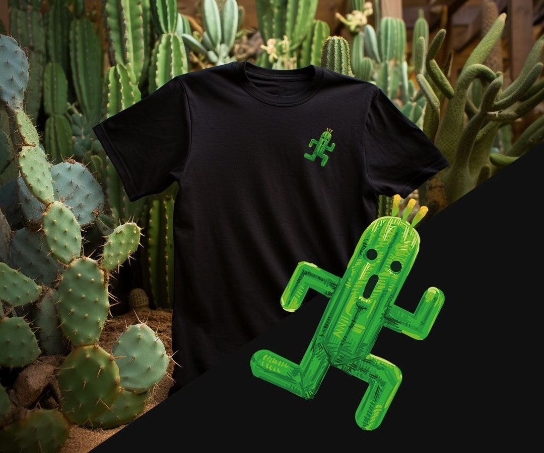 Final Fantasy Cactuar Minimalist T-shirt Moogle, Ff9, Ff5, Chocobo ...