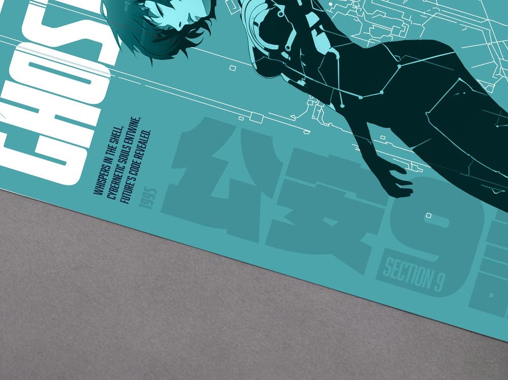 Ghost in the Shell Bespoke Fan Art Poster // Art Print, Colourful Wall ...