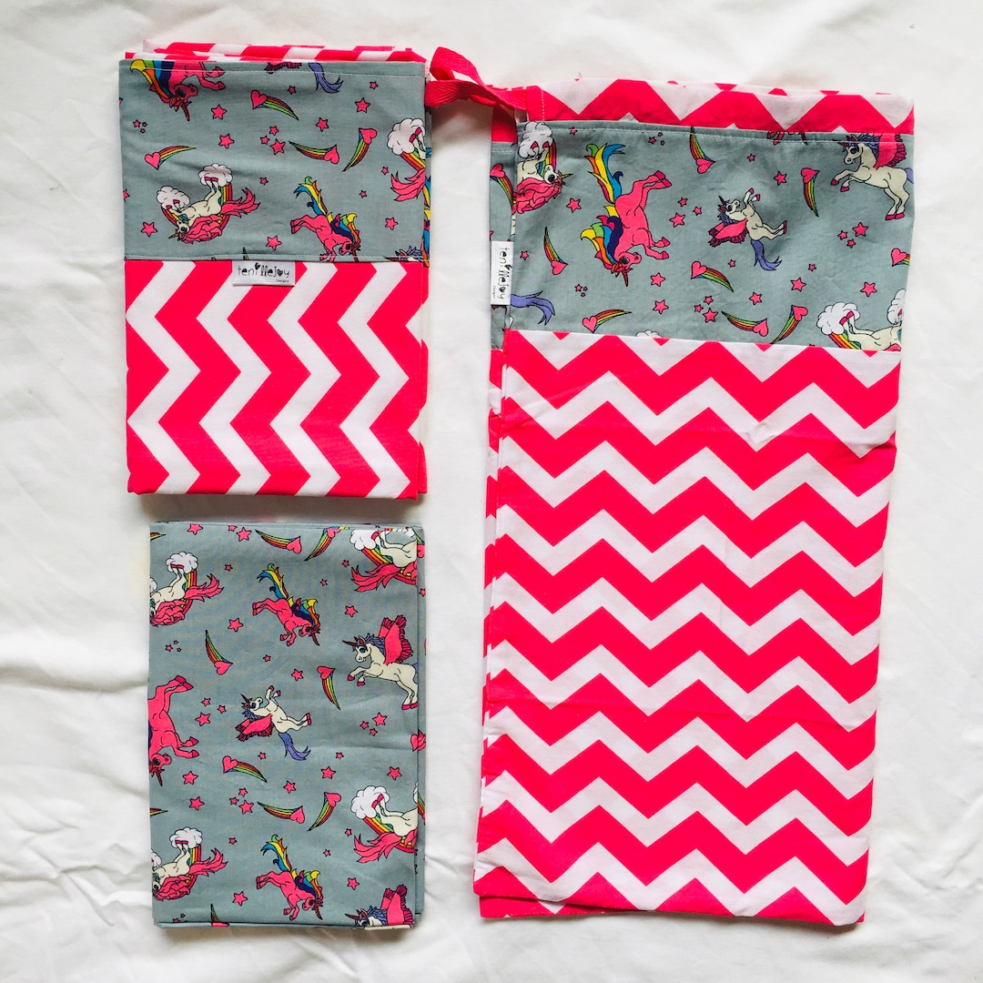 Kindy Sheets/ Daycare Sheets Unicorns With Pink Chevron - Etsy