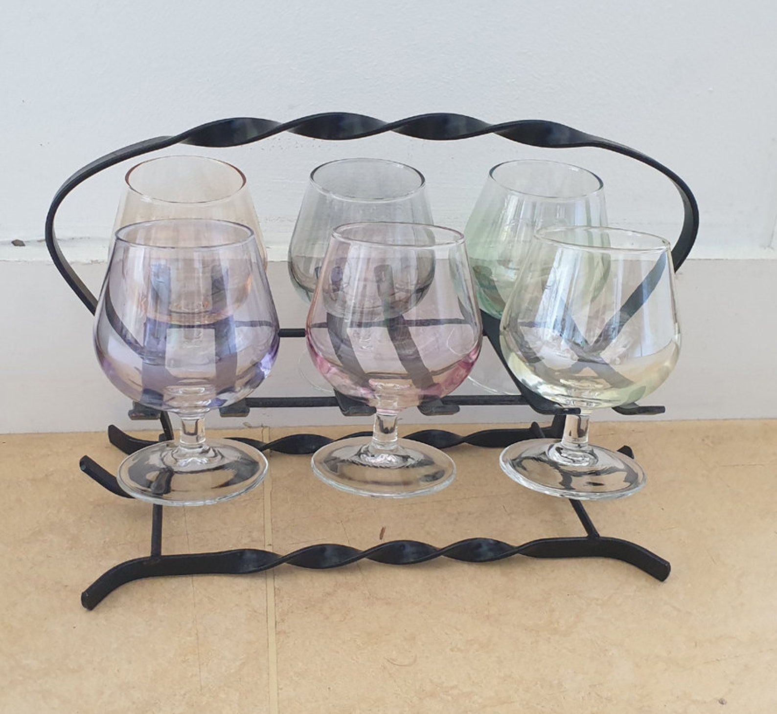 Dutch design modernist cognac / brandy glasses set in a | Etsy