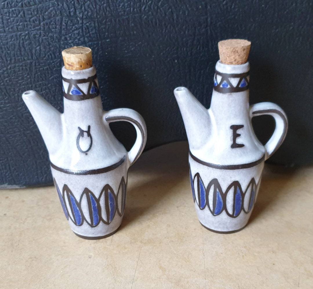 Ceramano, West-germany Design Art-pottery, a Pair of Ceramic Oil and ...