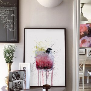 Bramble Cocktail Wall Art Print 0277 - Etsy UK