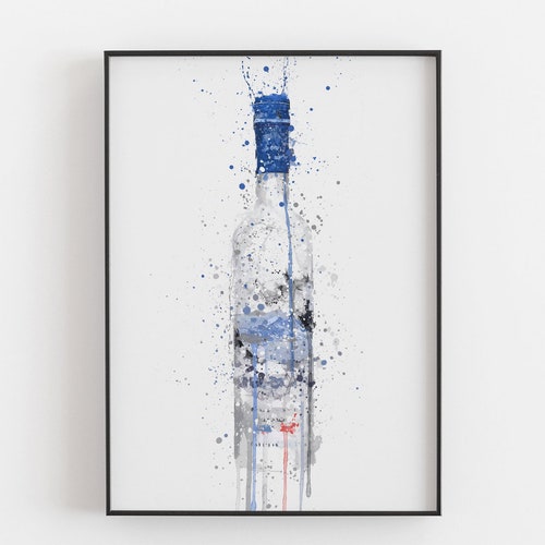 Vodka Bottle Wall Art Print 'artic Frost' 0675 - Etsy UK