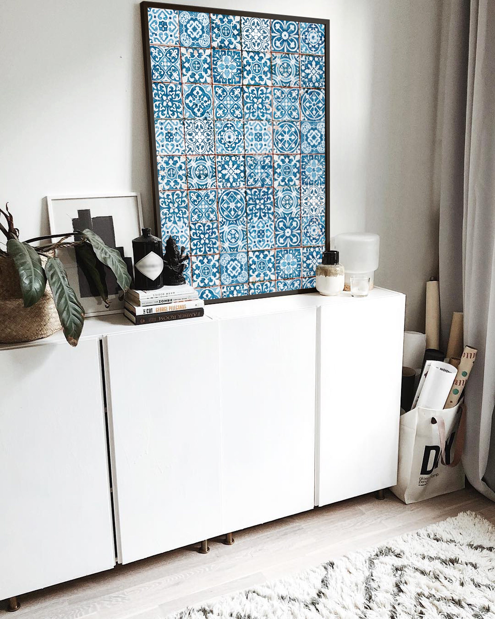 Greek Tile Wall Art Print 1048 | Etsy