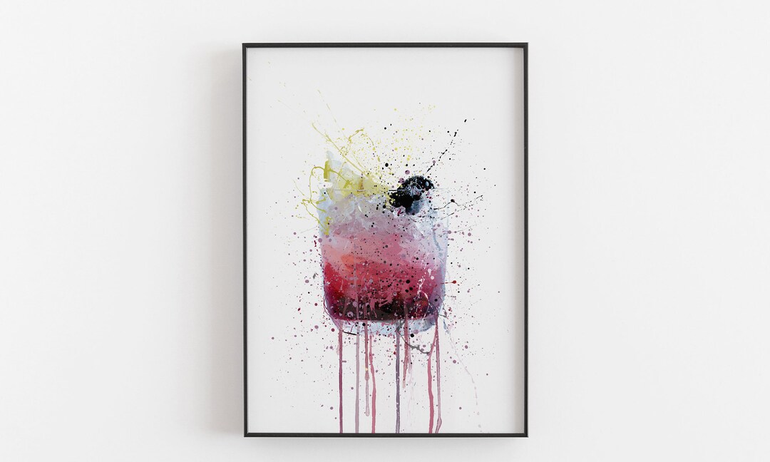 Bramble Cocktail Wall Art Print 0277 - Etsy UK