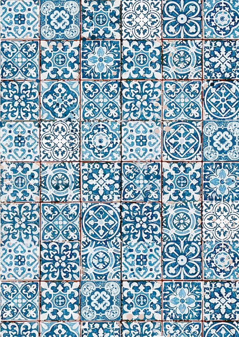 Greek Tile Wall Art Print 1048 - Etsy