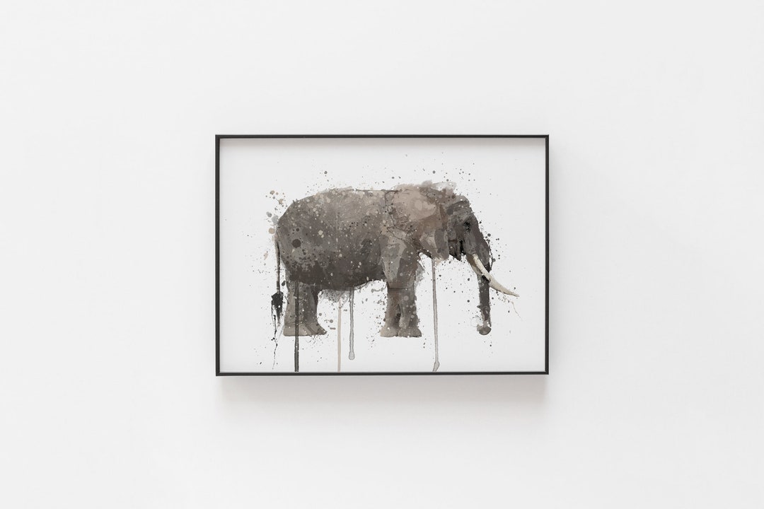 Elephant Wall Art Print 0935 - Etsy