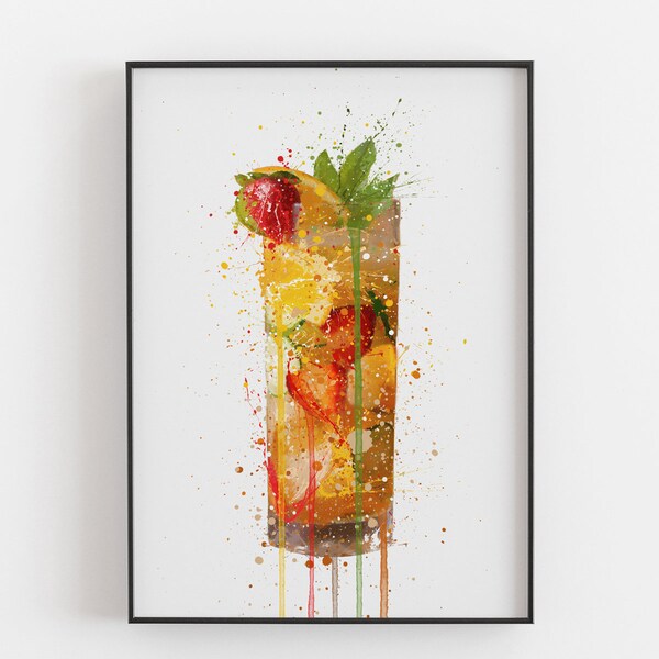 Cocktail Wall Art - Etsy UK