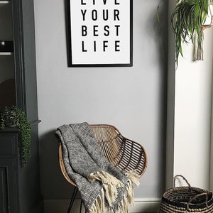 Typographic Wall Art Print 'live Your Best Life' 0690 - Etsy