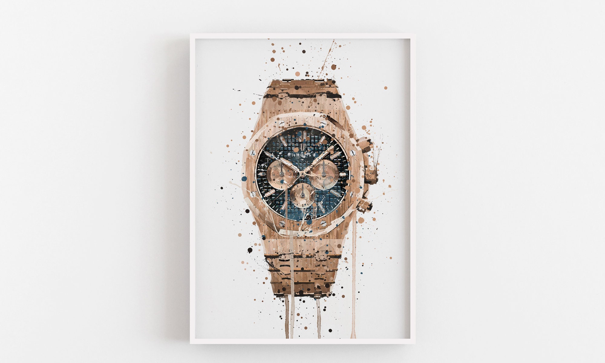 Wrist Watch Wall Art Print 'walnut' 0565 - Etsy UK