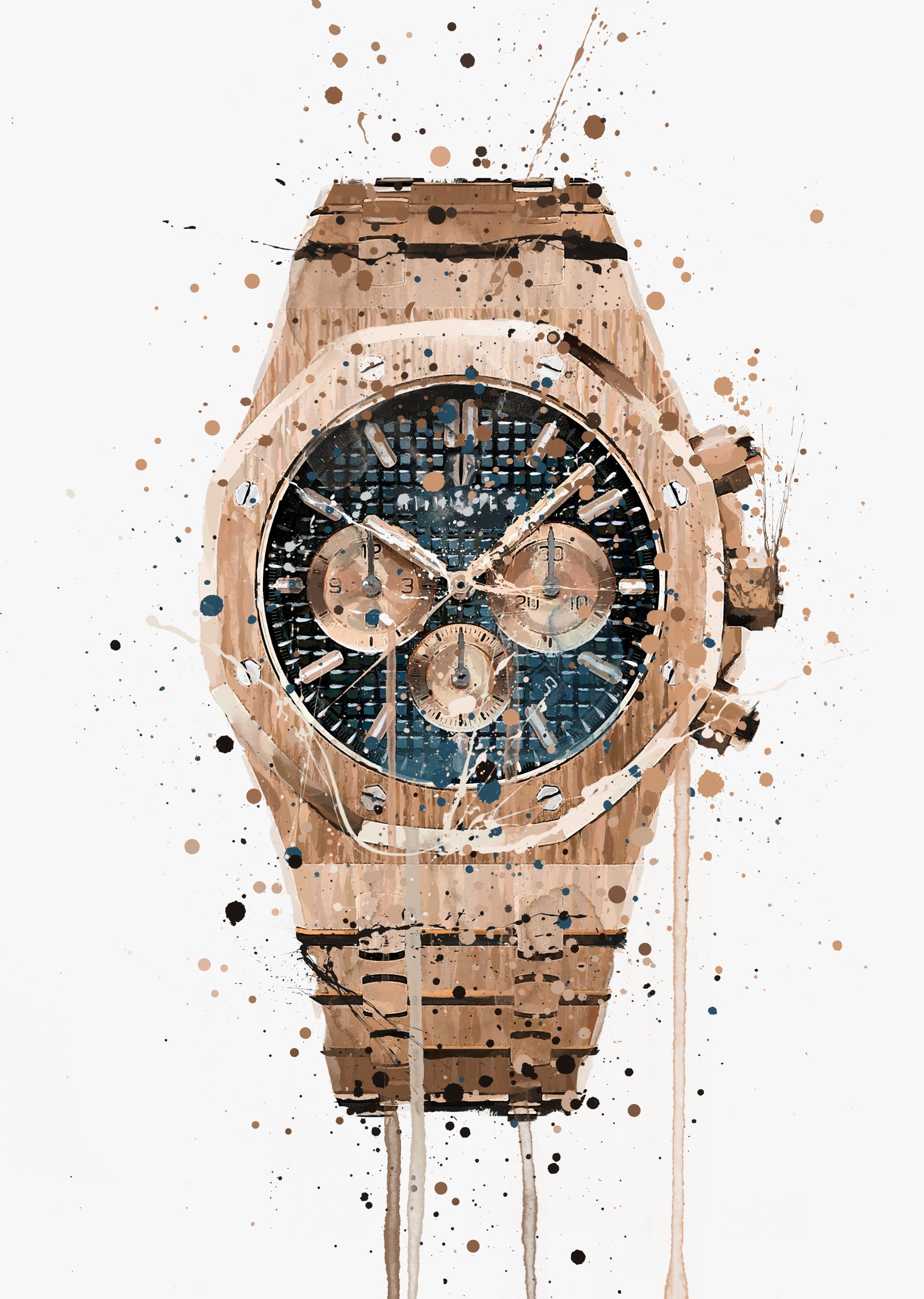 Wrist Watch Wall Art Print 'walnut' 0565 - Etsy UK