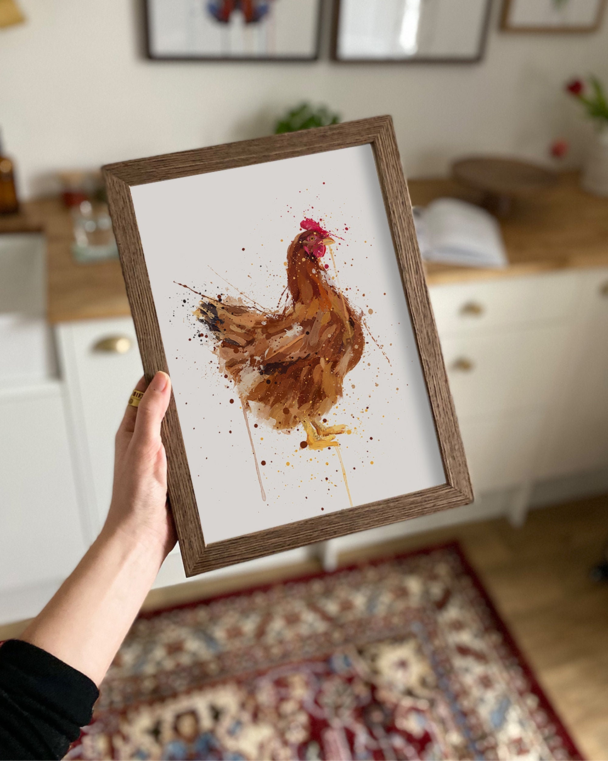 Chicken Wall Art Print 1089 | Etsy