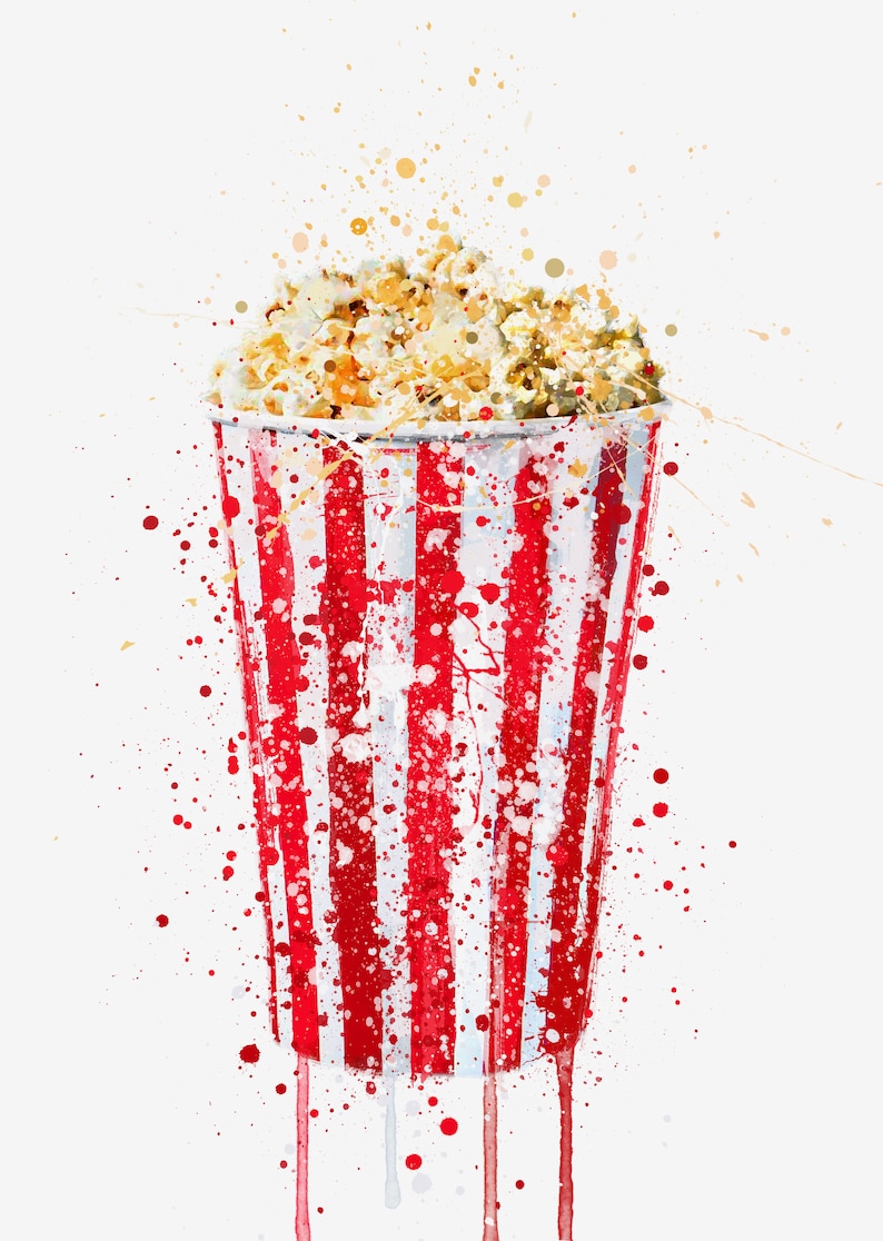Popcorn Wall Art Print 0878 - Etsy