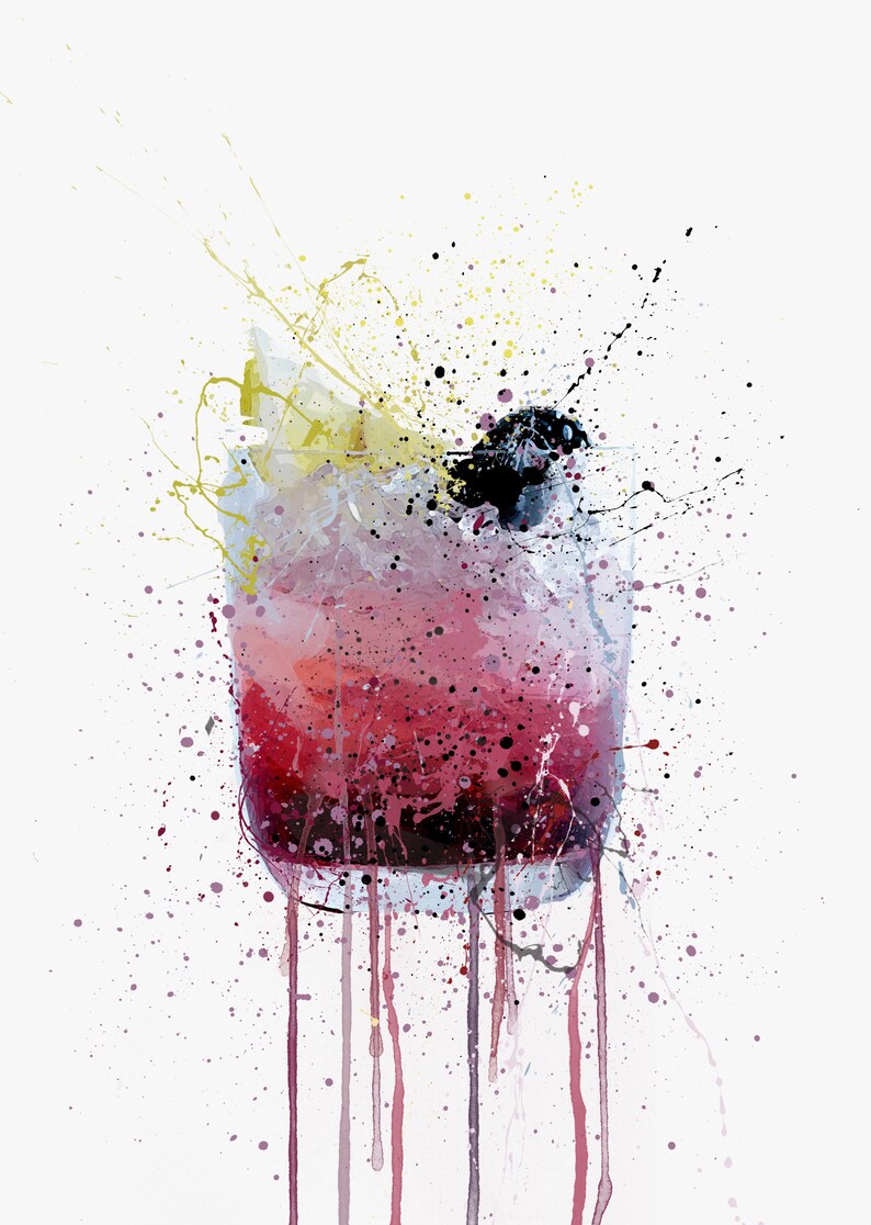 Bramble Cocktail Wall Art Print 0277 - Etsy UK