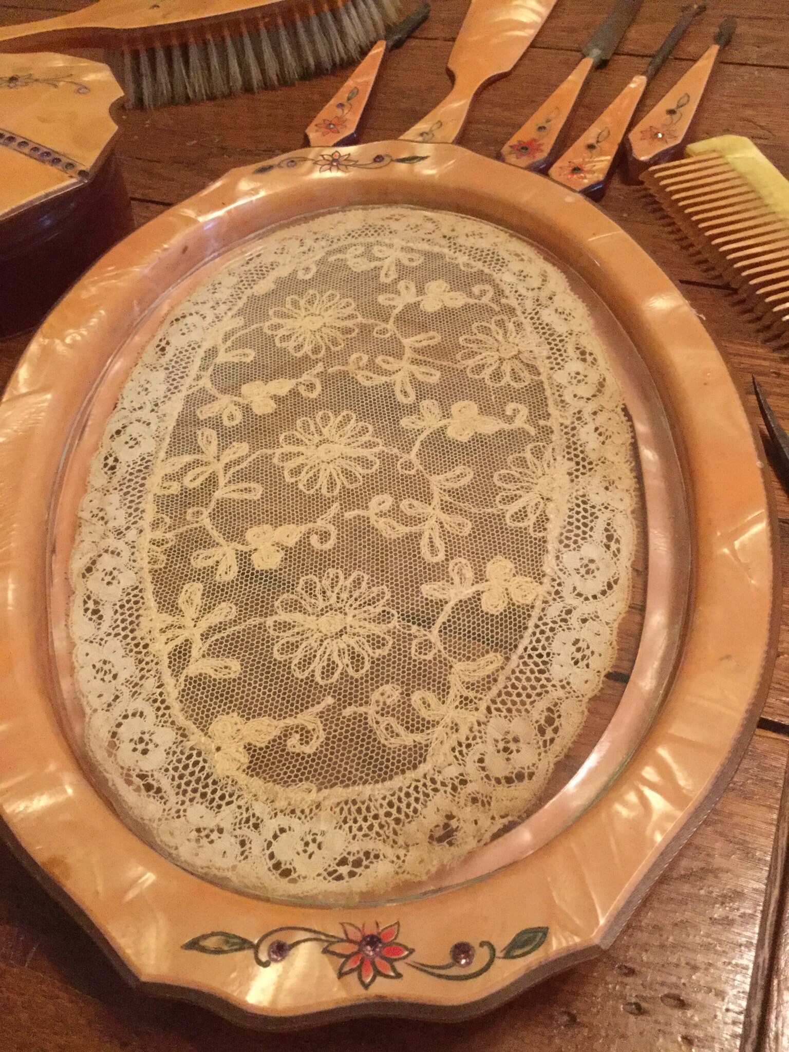 Antique Pereline Dresser/vanity Set - Etsy