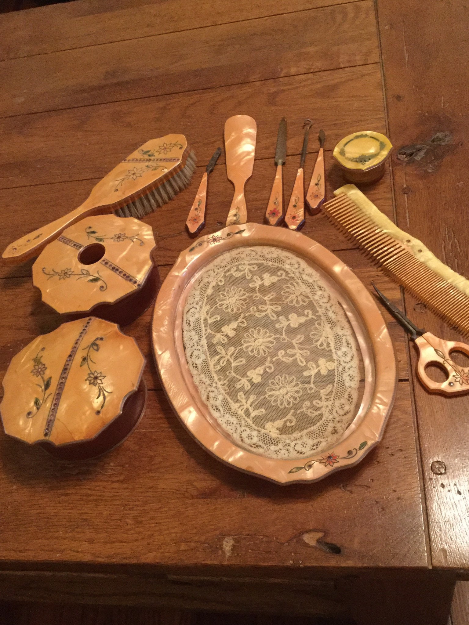 Antique Pereline Dresser/vanity Set - Etsy