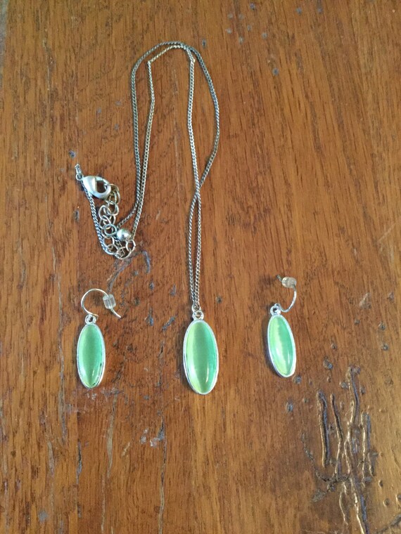 Bangkok Jewelry Set Vintage 1960s Sterling Silver Ear… - Gem