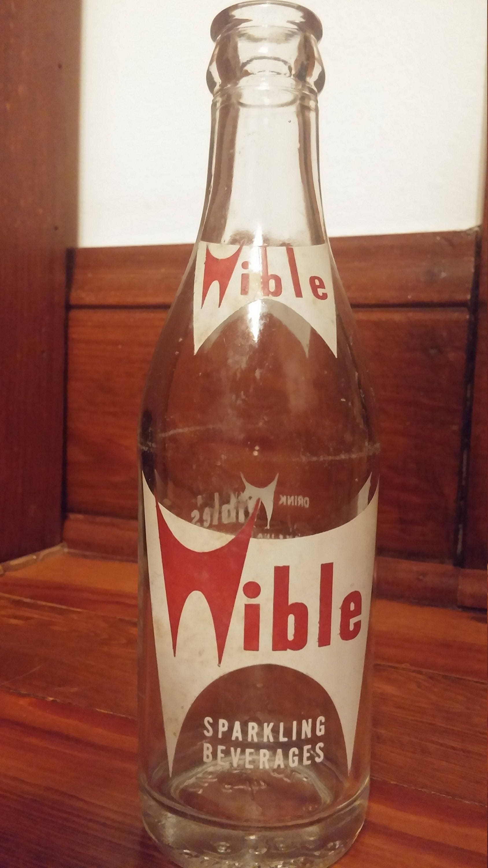 Wible Sparkling Beverage Glass Bottle - Etsy