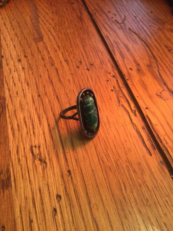 Antique Silver Statement Ring - Gem