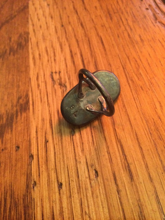 Antique Silver Statement Ring - Gem