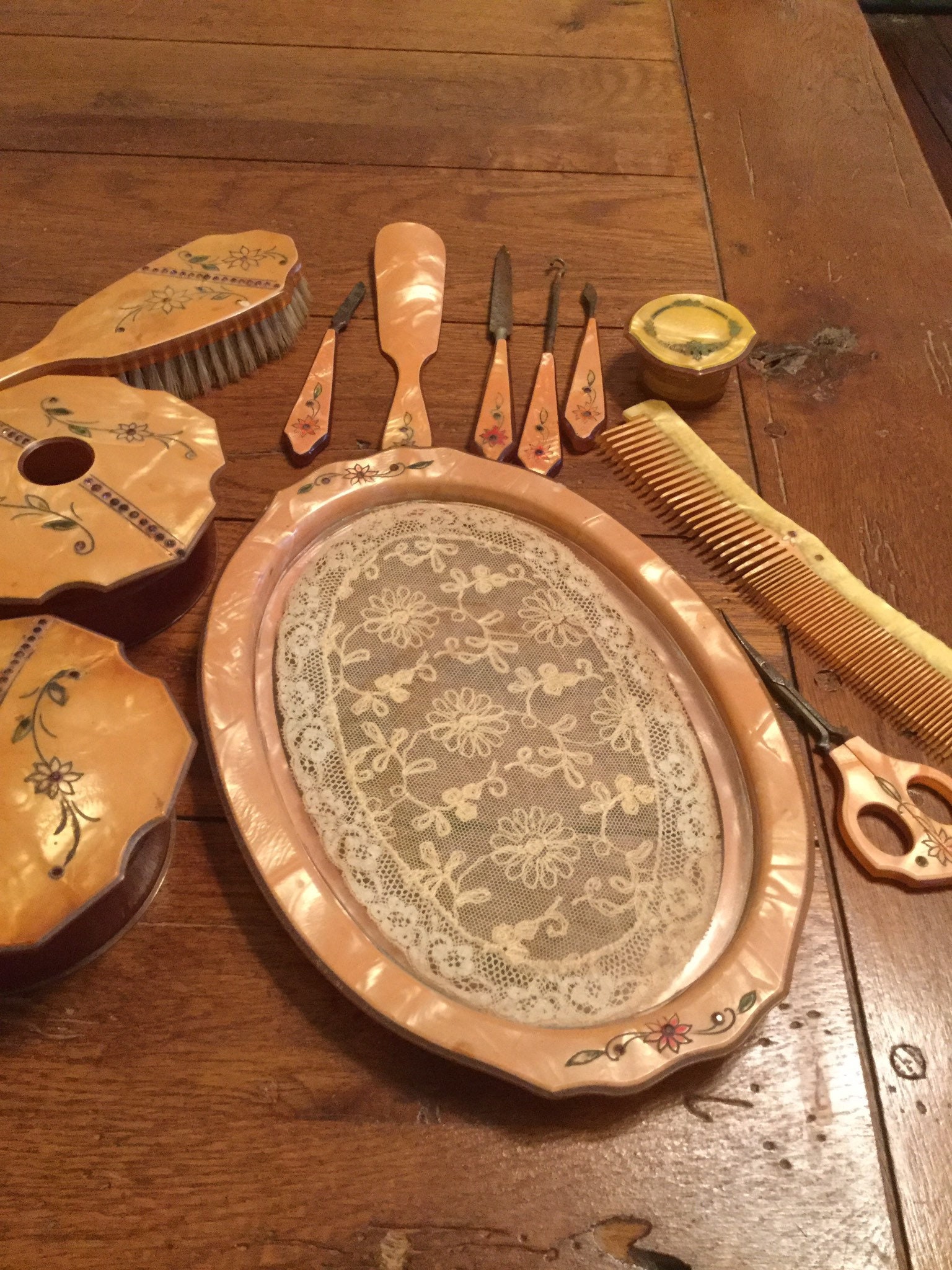 Antique Pereline Dresser/vanity Set - Etsy
