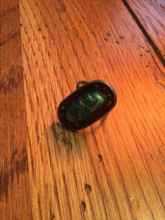 Antique Silver Statement Ring - Gem