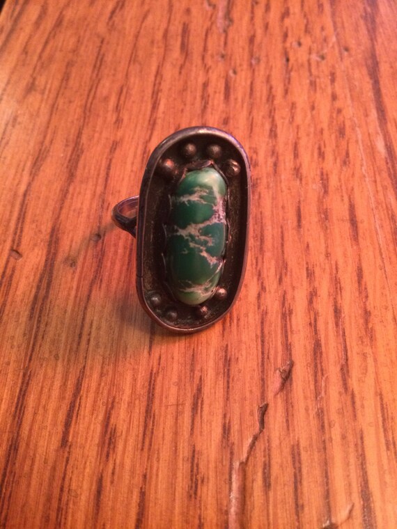 Antique Silver Statement Ring - Gem