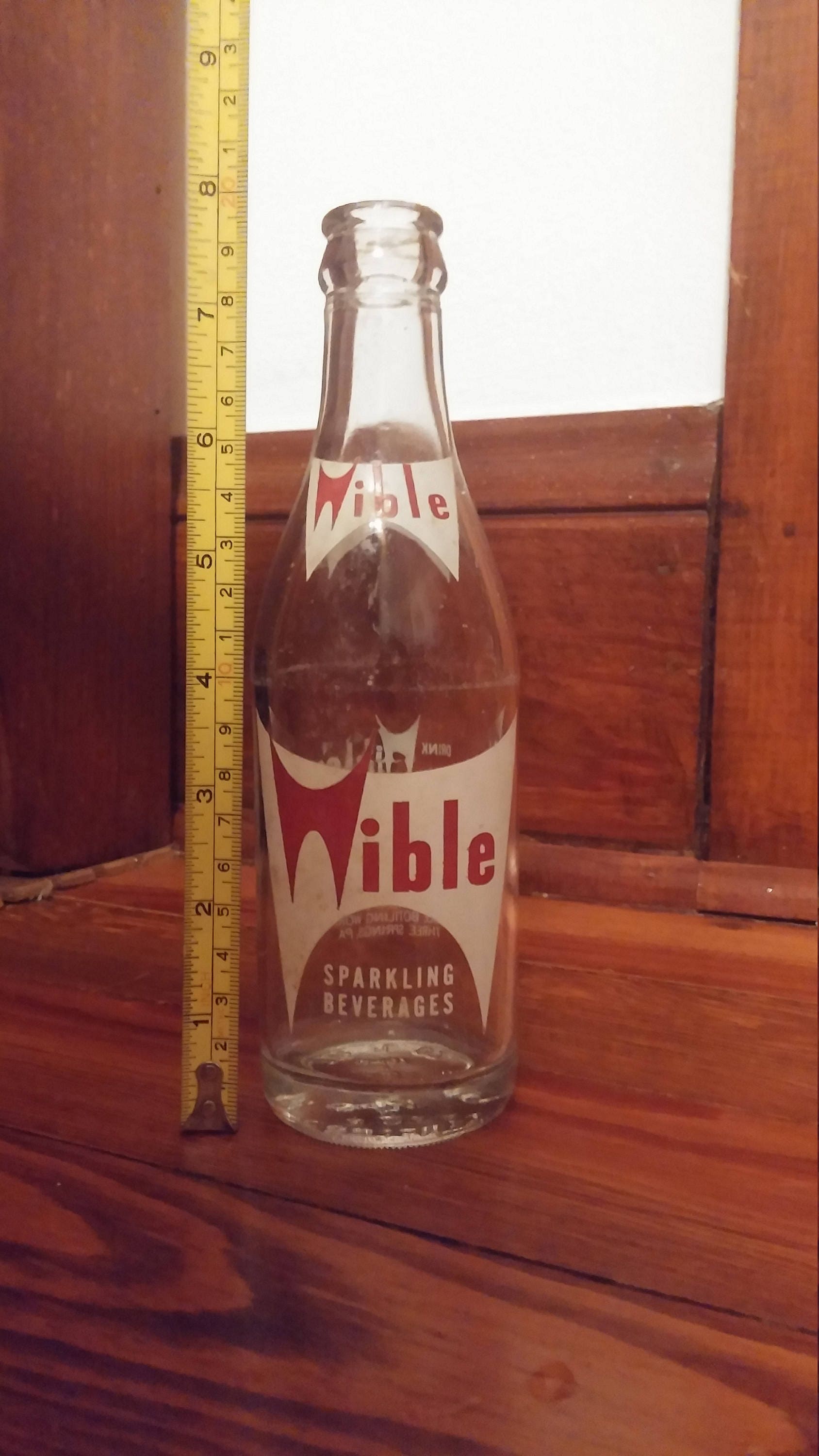Wible Sparkling Beverage Glass Bottle - Etsy