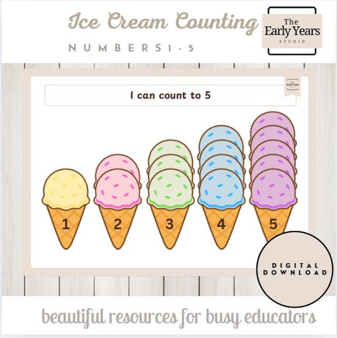 Number Counting Activity Download Multi Colour Ice Cream Childminder ...