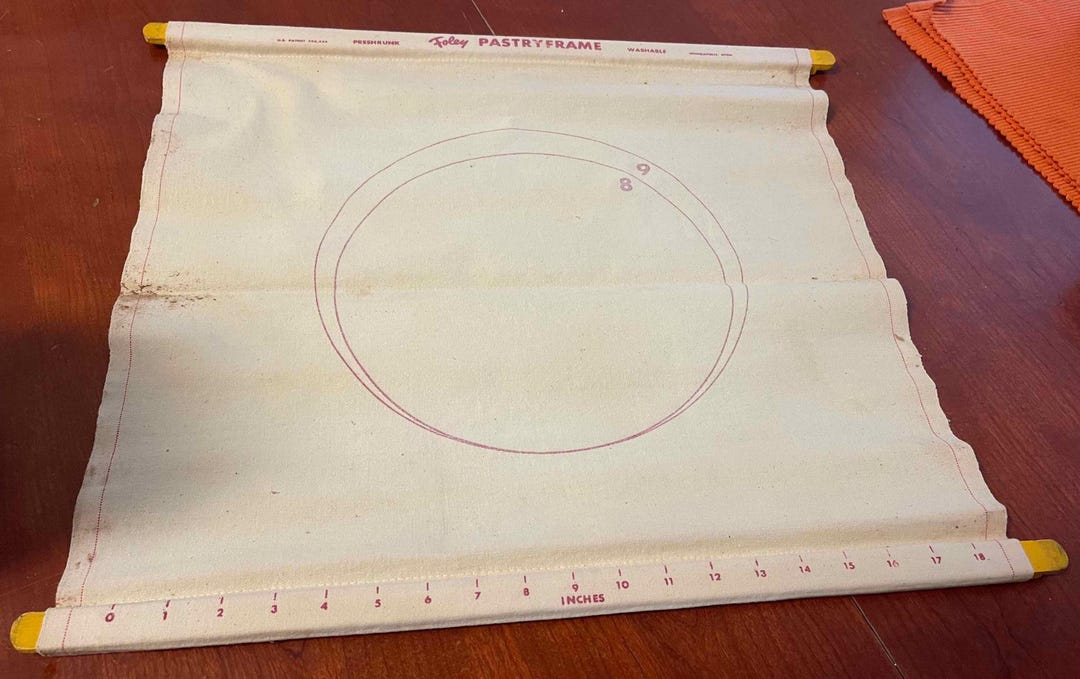 Vintage Foley Pastry Frame / Stay Flat Cloth & Rolling Pin Cover ...