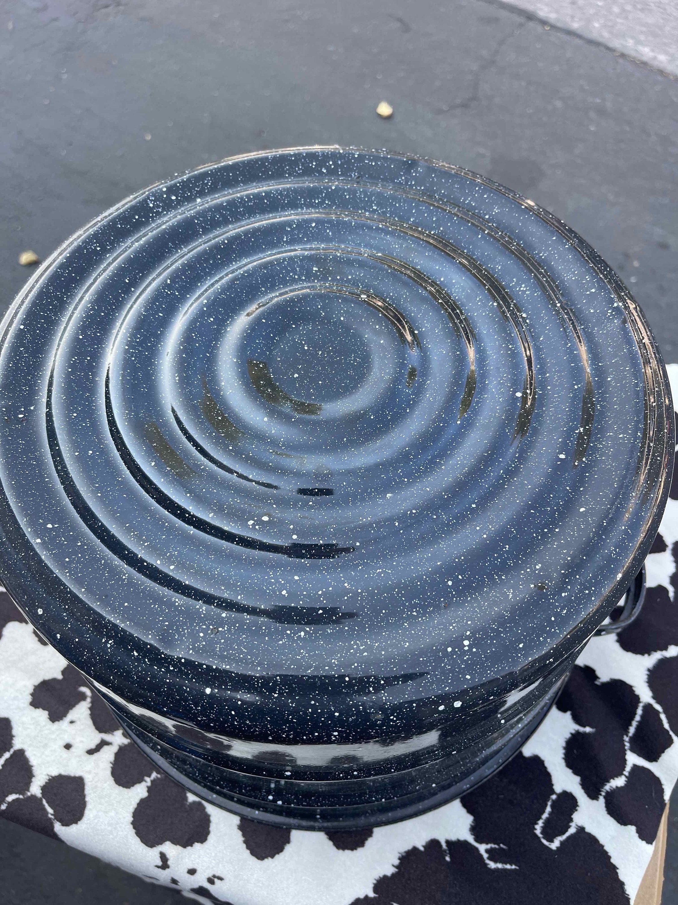 Granite Ware Black Enamel Canning Pot, Enamelware Stock Pot, Lobster ...