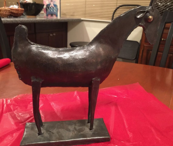 Vintage Welded Sheet Metal Sheep Sculpture | Etsy