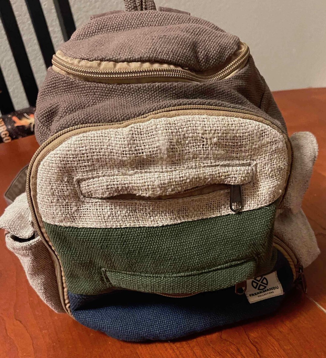 Mini Hemp Backpack Cute Multipocket Functional Eco Friendly Unisex ...