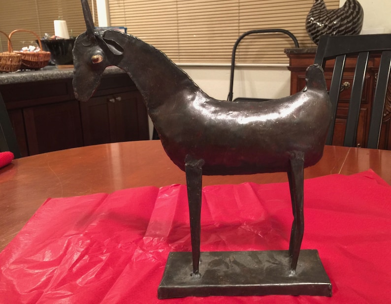 Vintage Welded Sheet Metal Sheep Sculpture - Etsy