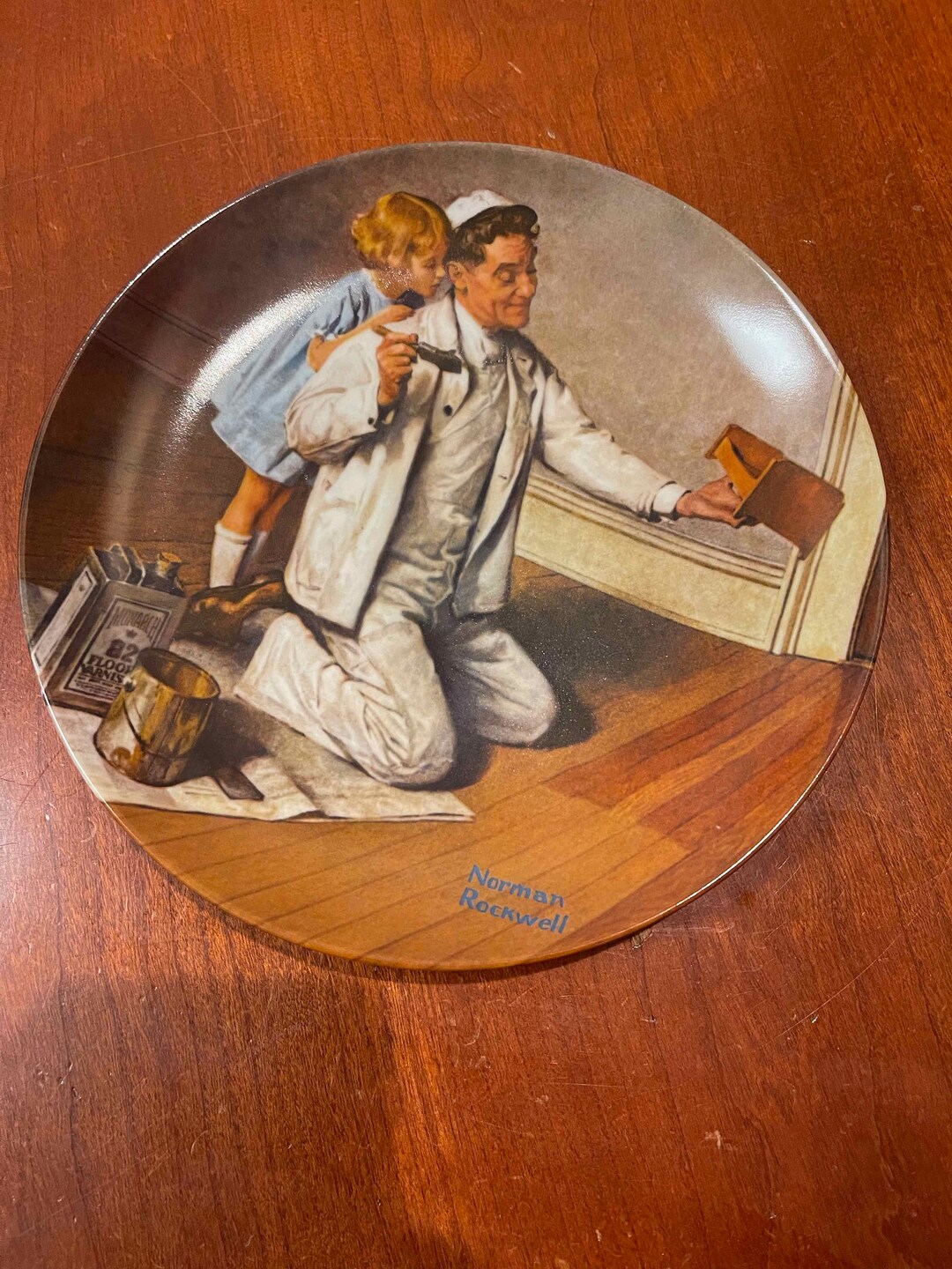 Knowles el pintor de Norman Rockwell Vintage placa decorativa - Etsy México