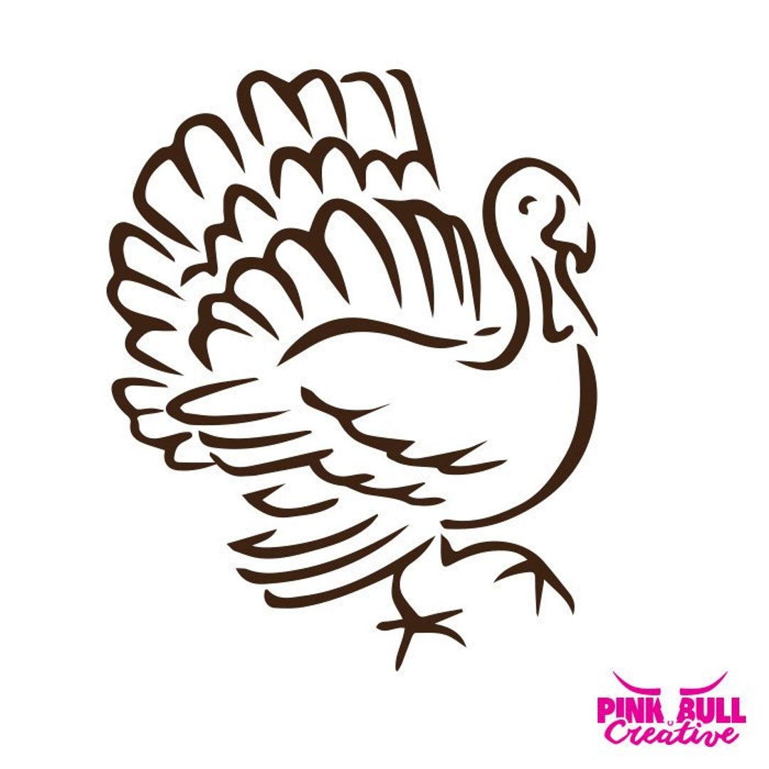 Turkey Outline SVG for Cricut or Other Cutting Machine, Thanksgiving ...