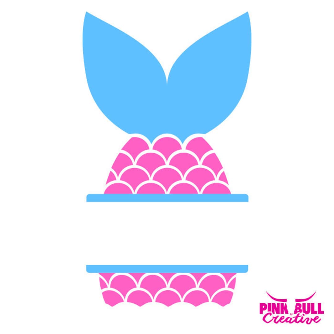 Mermaid Tail Frame SVG Cut File for Cricut or Other Cutting Machine ...