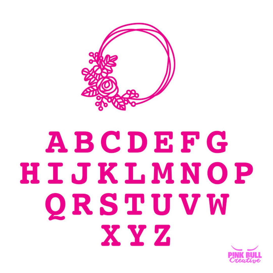 Flower Monogram Svg Cut File for Circuit, Silhouette, and Cameo, Vinyl ...