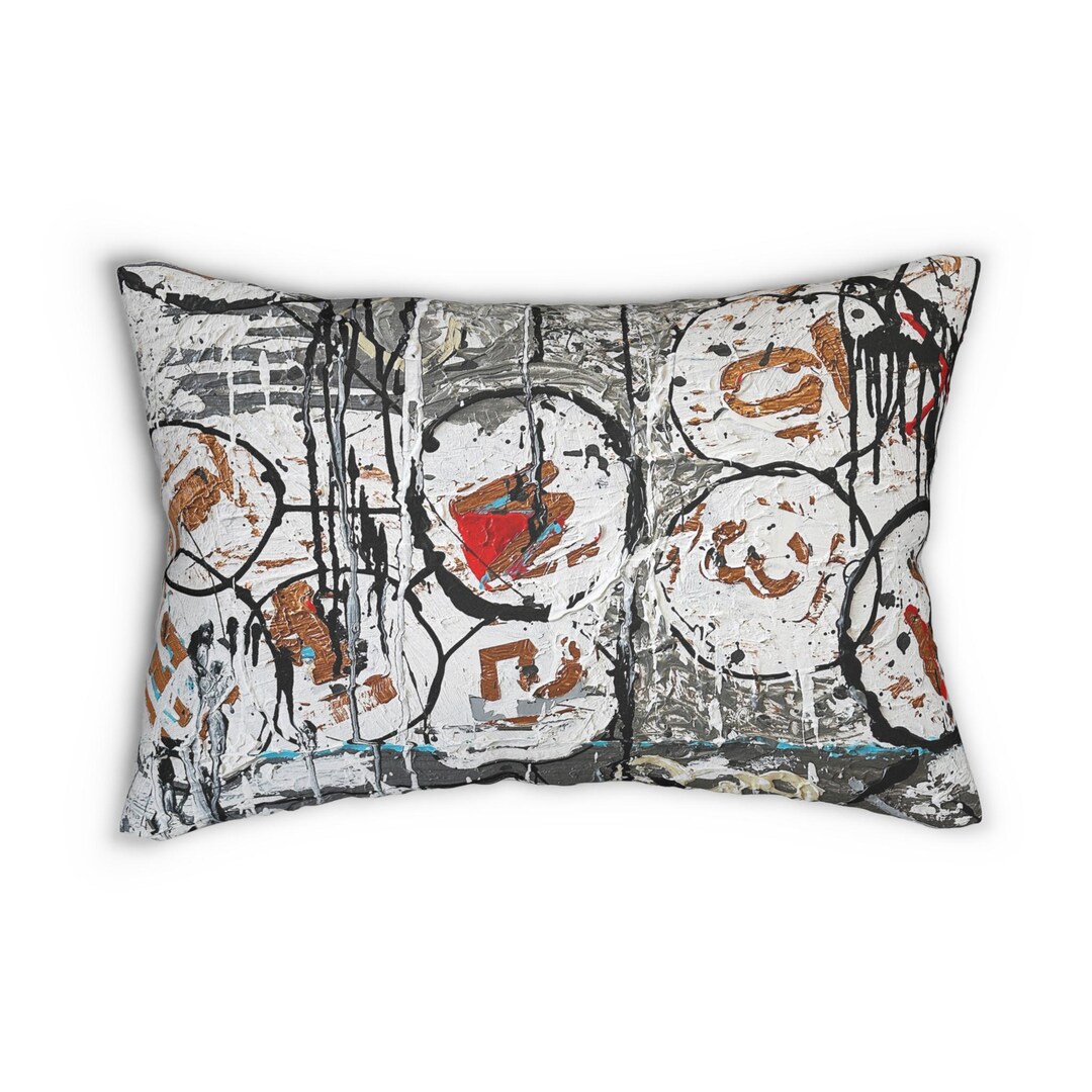 QUANTUM 20x14" Industrial Street Art Lumbar Pillow, Cool Design Home ...