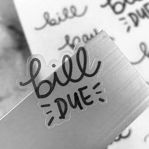All the Bills CLEAR Hand-lettering Stickers - Etsy